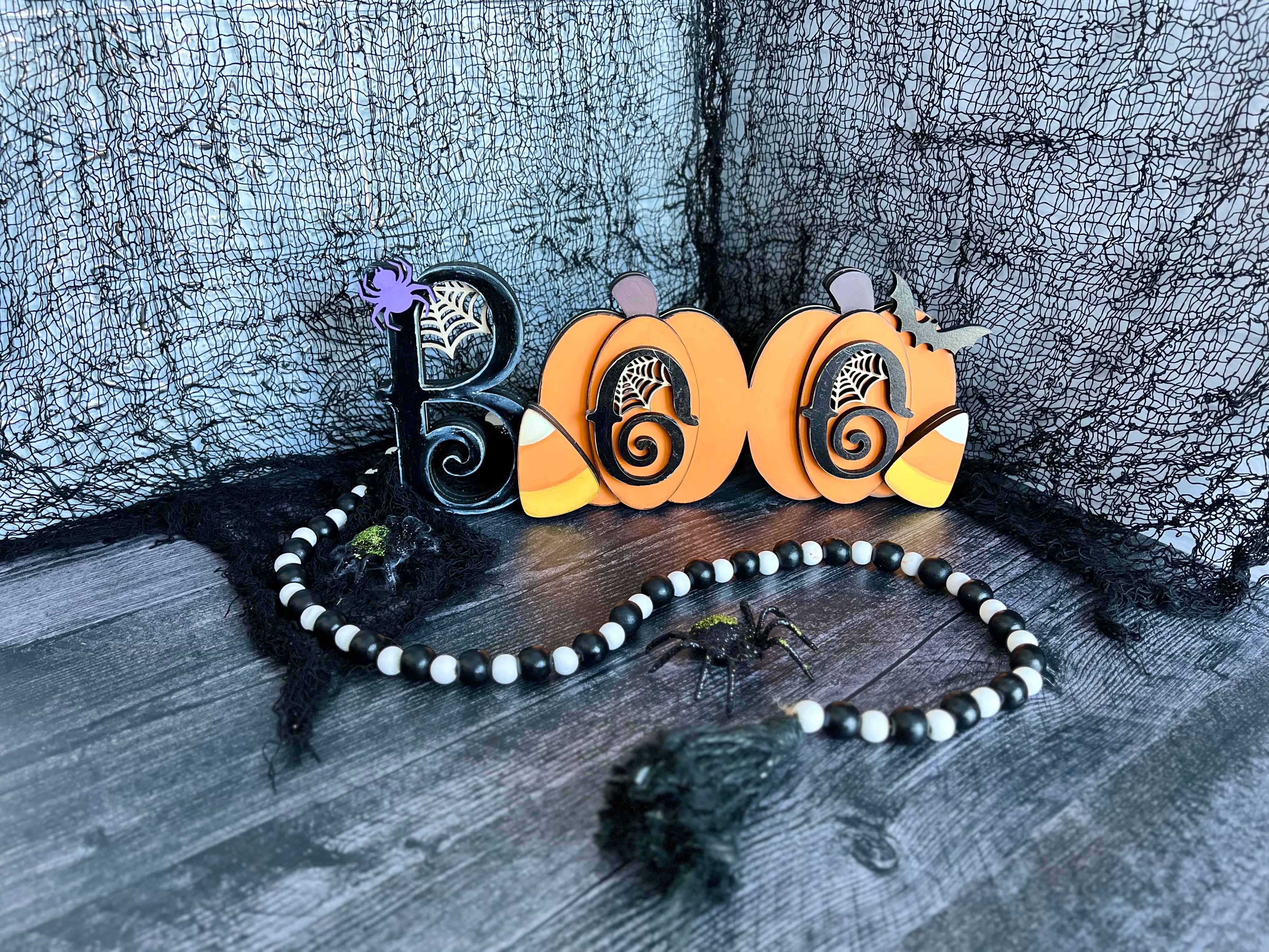 Wooden Chunky BOO Tabletop Sign – Woodpecker Lips Design Co